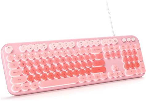 Amazon Com MOWUX Wired Keyboard With Backlit Light Up Computer Keyboards With Multimedia Keys