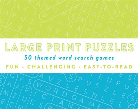 Large Print Word Search Puzzles Vol 1 Printable Word Etsy