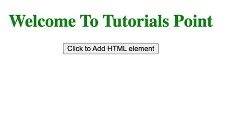 How To Add Html Elements Dynamically Using Javascript