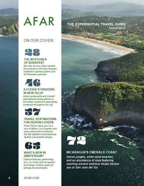 Afar Magazine Table Of Contents On Behance