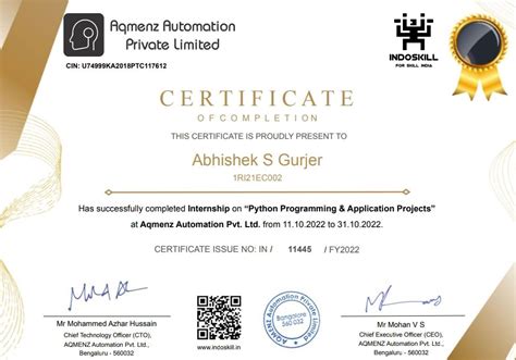 Abhishek S Gurjer On Linkedin Internshipexperience Pythonprogramming