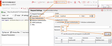 Wcfstorm How To Setup Basic Authentication