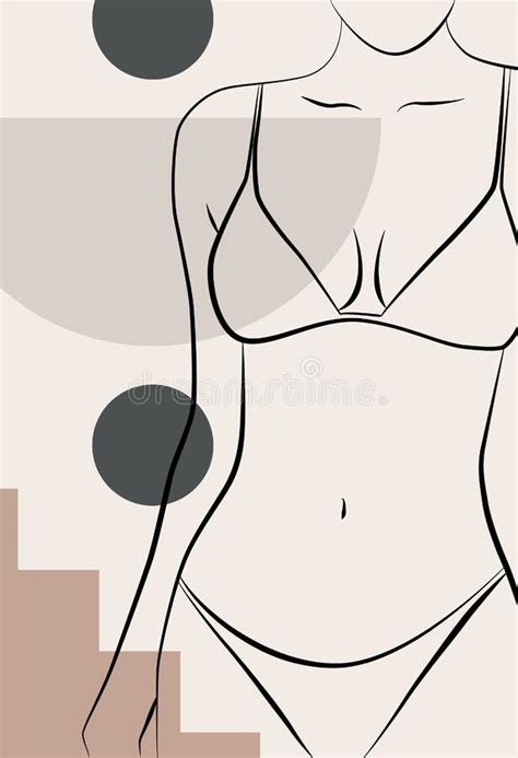 Modern Contours Of Female Silhouettes Colored Spotscontours Are