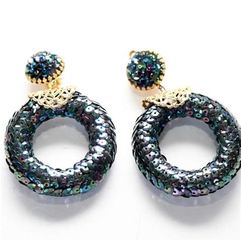 Gorgeous Vintage Sparkly Sequin Circle Depop