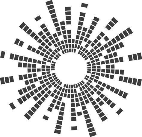 Circle Sound Wave Audio Music Equalizer Round Circular Icon Spectrum Radial Pattern And
