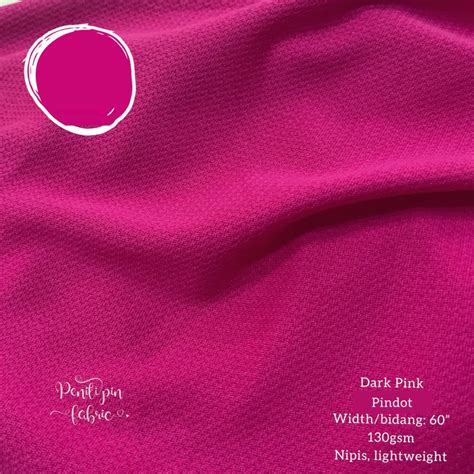 Kain Microfiber Mfe Mfi Pk Fabric Eyelet Interlock Mesh Plain Hitam Biru Kuning Merah Putih