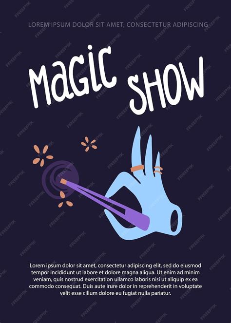 Premium Vector Magic Show Poster Template With Illustration Of A Hand