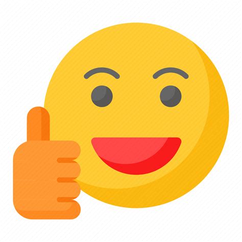 Like Emoji Thumbs Up Smile Happy Emoticon Icon Download On