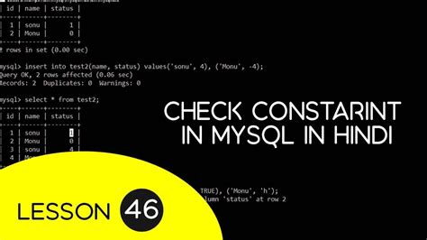 Check Constraint In Mysql In Hindi 46 Youtube