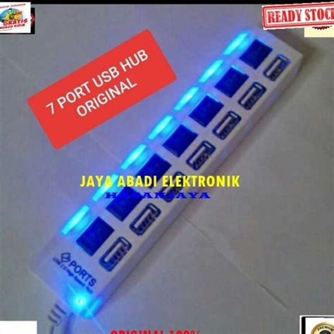 Jual Original Usb Hub Slot Port Ada Saklar On Ofnya Penambah Sambungan Cabang In Konektor
