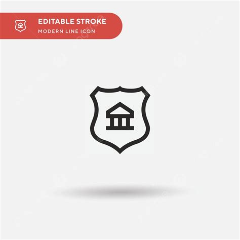 Vector Icon Of A Simple Shielda Design Template Representing An Illustration Symbol Vector