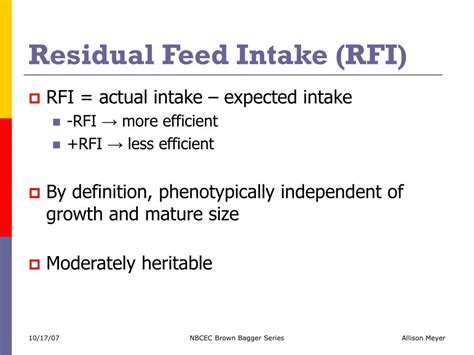 Ppt Residual Feed Intake And The Cow Herd Powerpoint Presentation Free Download Id1786350