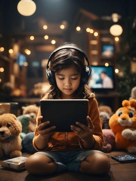 New Generation Using Phone Laptop Or Electronic Device Premium Ai Generated Image