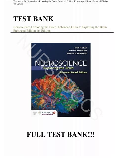 Test Bank For Neuroscience Exploring The Brain Enhanced Edition Exploring The Brain