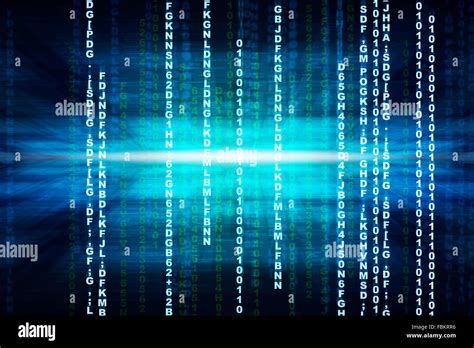 Binary Blue Computer Code Stock Photo Alamy