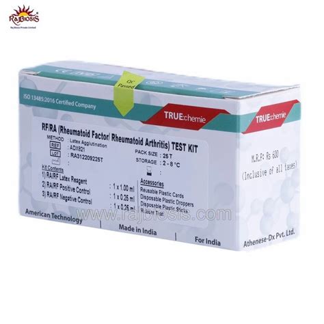 Truechemie Rf Ra Rheumatoid Factor Rheumatoid Arthritis Test Kit 25 Test At ₹ 360