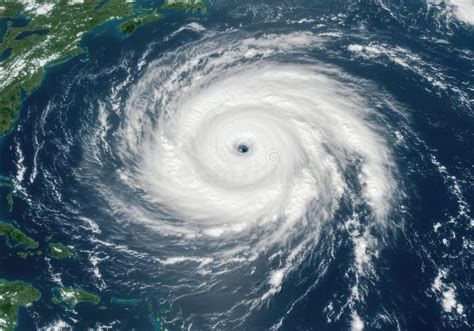 An Incredible Satellite View Of A Massive Hurricane Dominating The Ocean A Swirling Vortex