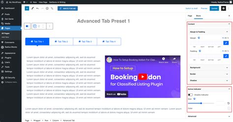 Advanced Tab Block Radius Blocks Documentation