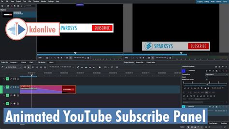 Kdenlive Create Youtube Animated Subscribe Panel Youtube