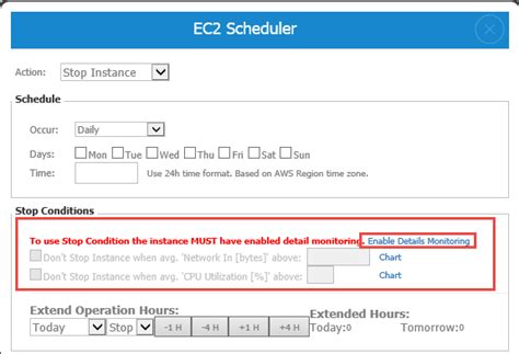 how to schedule start stop reboot of ec2 instance ecg user manual