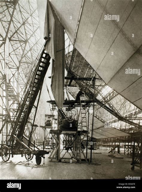 This Image Showcases A Zeppelin A Type Of Rigid Airship That Was Used