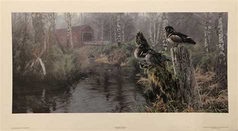 Rod Frederick Under Cover Wood Duck Signed Litho Le Auction