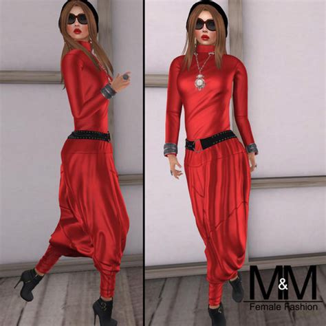 Second Life Marketplace Mandm Lidiya Top And Pant Red Mesh