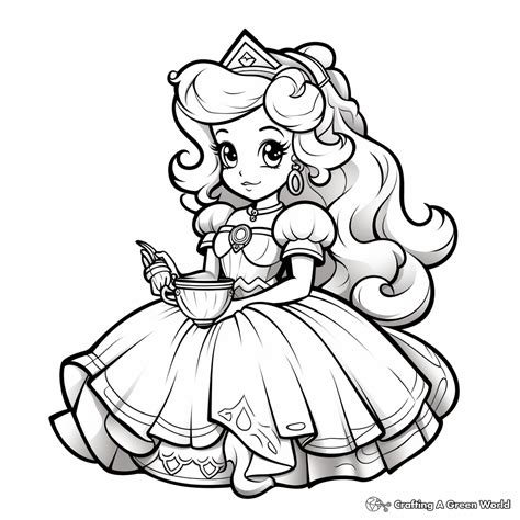 Princess Peach Coloring Pages Printable 2025