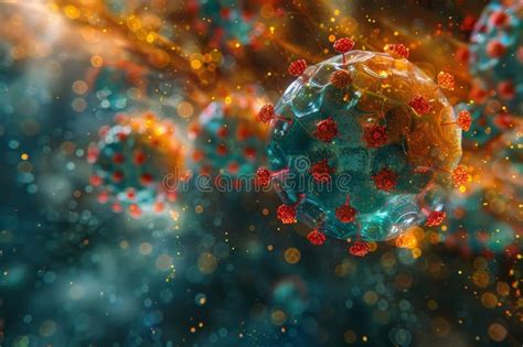 Artistic Depiction Of A Virus Particle Stock Illustration Illustration Of Health Color 325058502