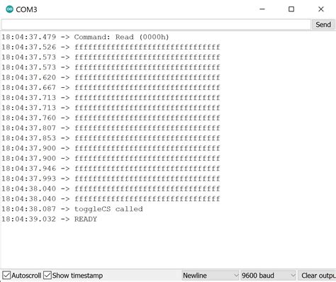 c why is my arduino code to write to an external serial flash rom