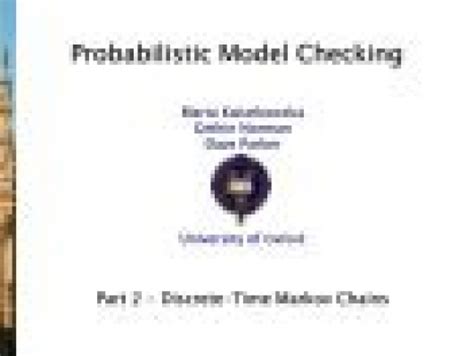 Discrete Time Markov Chains Prism
