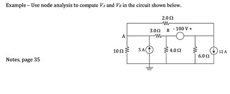 Solved Example Use node analysis to compute V₁ and Vв in Chegg com