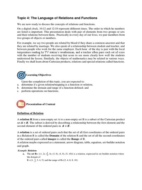 math t4 pdf function mathematics set mathematics