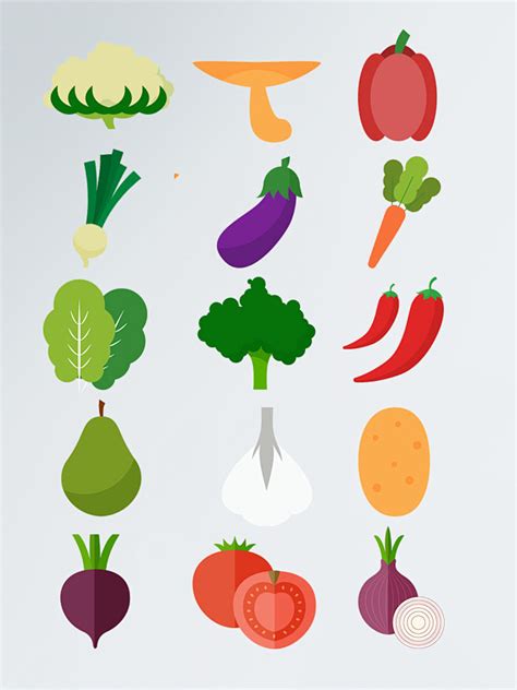 扁平化水果蔬菜png