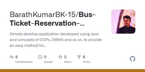 GitHub BarathKumarBK Bus Ticket Reservation System Simple Desktop Application Developed