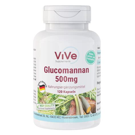 Glucomannan 500mg 120 Capsules Vive Supplements