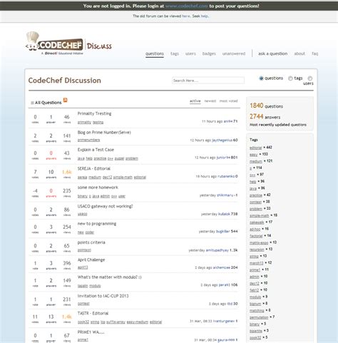Does CodeChef Use The StackExchange Engine Meta Stack Exchange