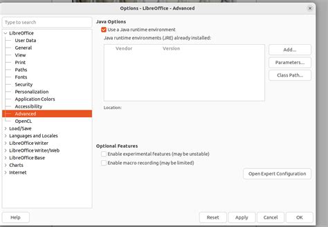 Java Runtime Missing Even When Java Is Installed In Lo Writer