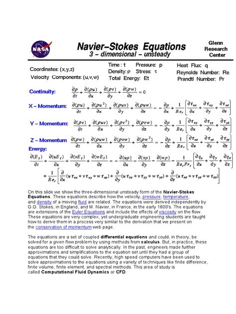Navier Stokes Equations Pdf Navierstokes Equations Fluid Dynamics