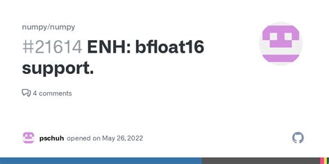 Enh Bfloat16 Support · Issue 21614 · Numpynumpy · Github