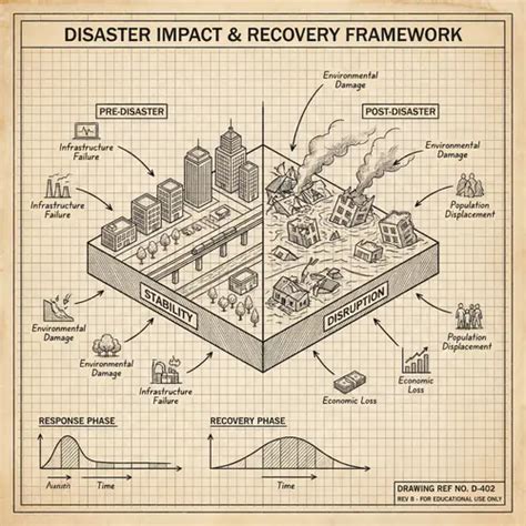 Resilience In The Face Of Disaster Diverse Illustration Poster Ai