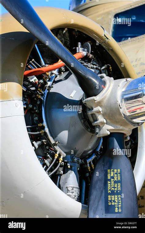 The Wright Cyclone Engine Of A B17 Flying Fortress Ww2 Bomber Plane