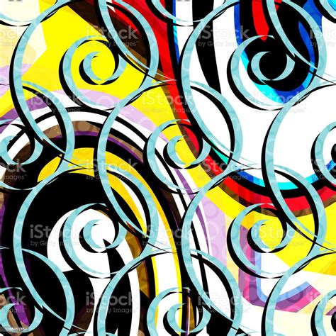 도시 모던 스타일의 밝은 품질의 일러스트레이션이 돋보이는 그래피티 스타일의 컬러 추상적인 민족 패턴 0명에 대한 스톡 벡터 아트 및 기타 이미지 Istock