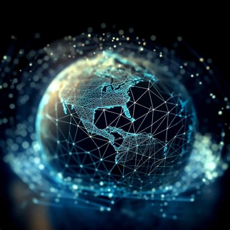 Premium AI Image Business Global Network Connection