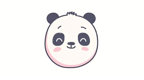 Cute Cartoon Panda Face With Smiling Expression Premium Ai Generated