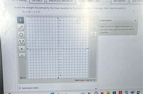 Solved PREVIOUS ANSWERSASK YOUFSketch The Straight Line Chegg