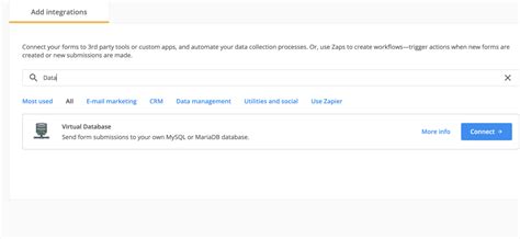 Help Connect Form With Your Database 123formbuilder