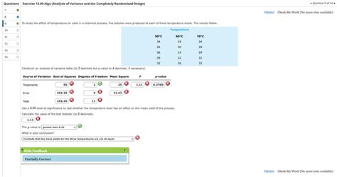 solved exercise 13 09 algo analysis of variance and the
