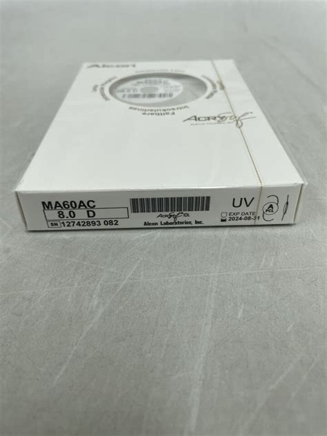 New Alcon Ma60ac 080 Acrysof Intraocular Lens 8 0d Disposables