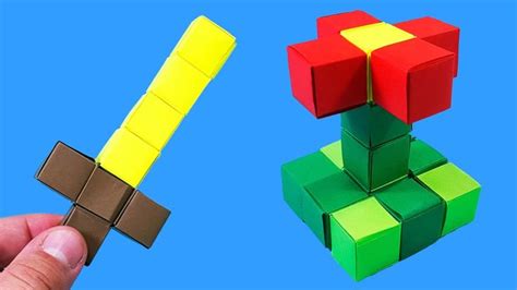 Origami Minecraft Blocks Or Lego Bricks Diy Easy Paper Crafts Easy